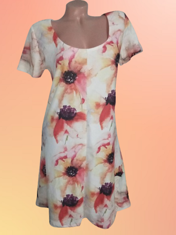 ❤️AKVAREL CVETNA HALJINA❤️NOVO-L-XL