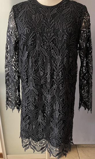 Pizzo Macrame haljina crna
