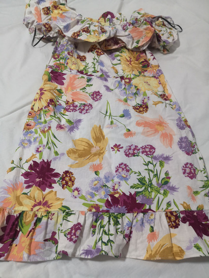 H&M cvetna mini uska haljina