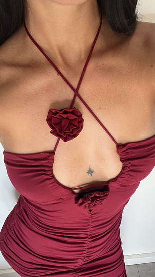 Bordo atraktivna haljina Shein S •NOVO•