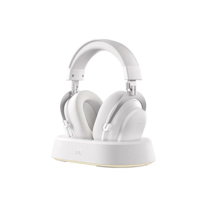 Bežične gaming slušalice MCHOSE V9 Turbo 60mm/Tri-mode/2000mAh/Icy White + Charging Dock RGB