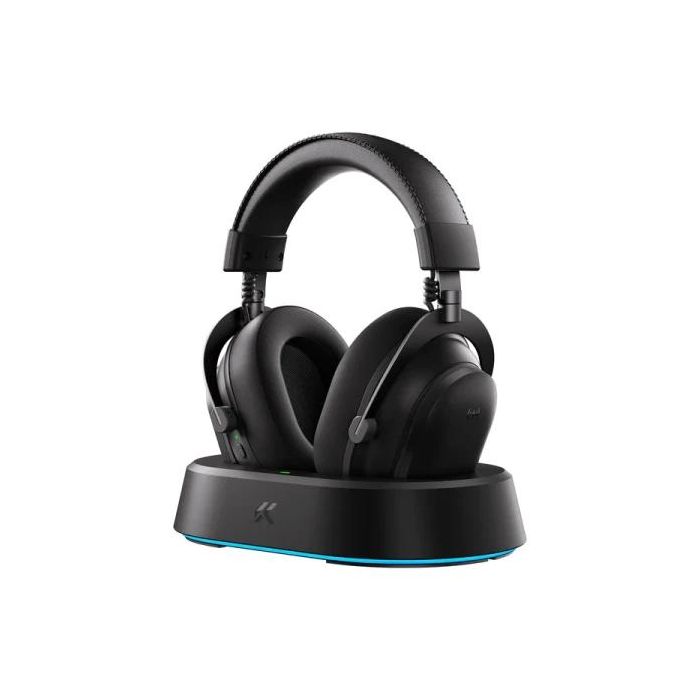 Bežične gaming slušalice MCHOSE V9 Turbo 60mm/Tri-mode/2000mAh/Steel Black + Charging Dock RGB