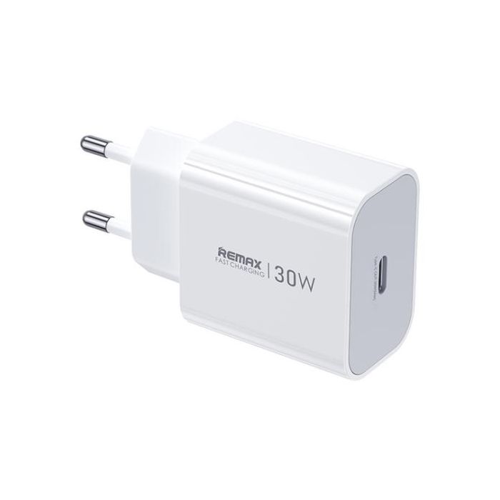 Strujni Fast punjac Huiying GaN 1xTIP C30W CA-09, beli REMAX