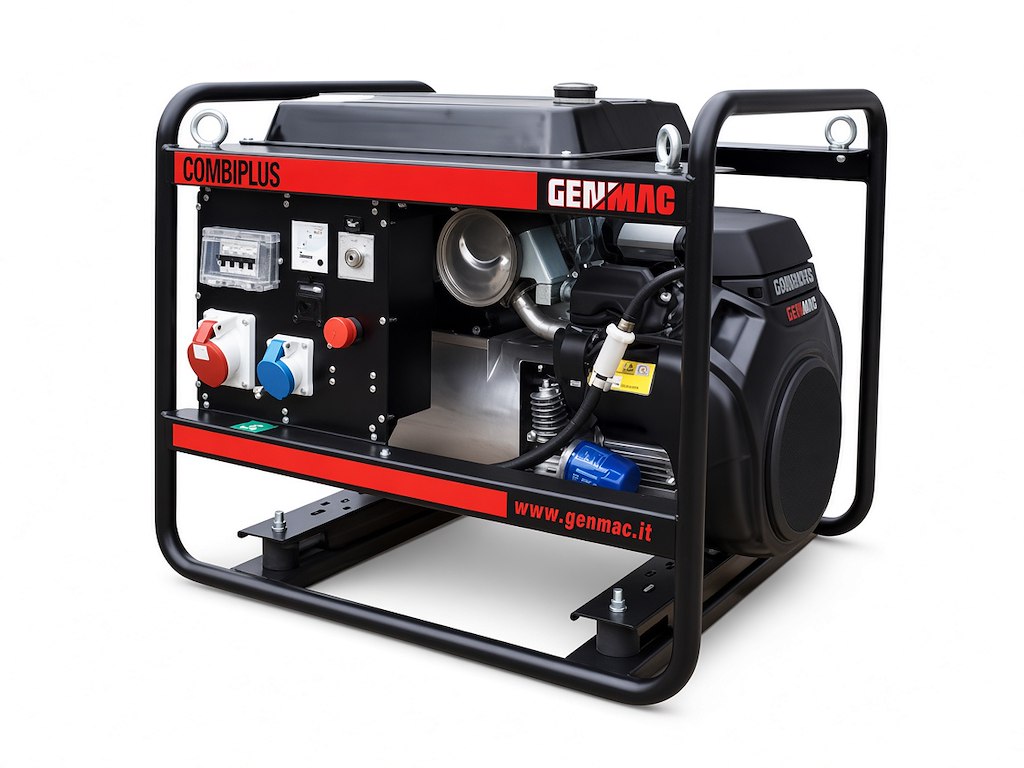 Genmac COMBIPLUS G15000HEO-E5 AVR agregat 13,5 kVA / 10,8 kW, benzin, 400/230 V