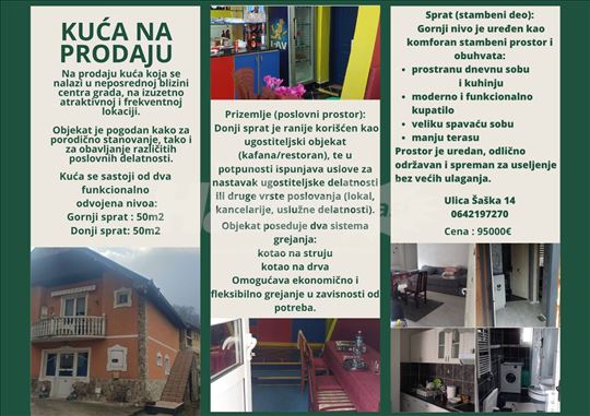 Kuća u centru Majdanpeka – 100 m²