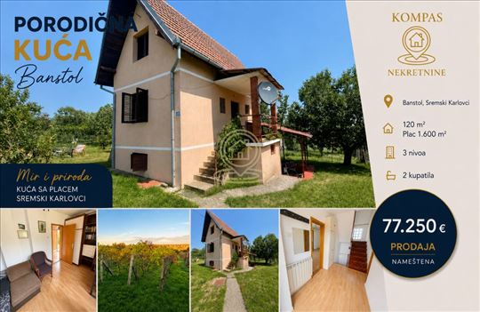 Vikendica u centru Sremskih Karlovaca, 120 m², pla
