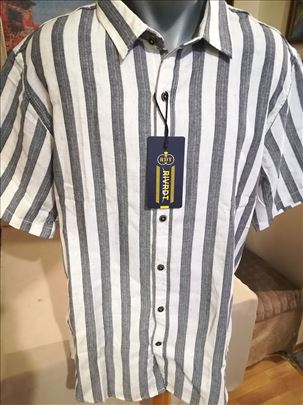 Odlicna muska pamucna kosulja 3XL kratki rukavi