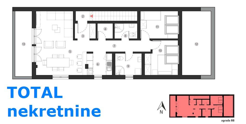 Trosoban stan na prodaju, Popovica, Novi Sad, 109m², 333.440 €