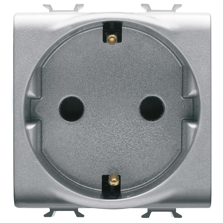 Chorus, šuko uticnica 2P+E 16A, 2M, titanium