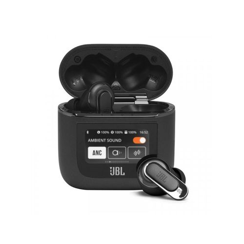 JBL Tour Pro 2 bežične bubice ANC 40h kutijica sa ekranom crne