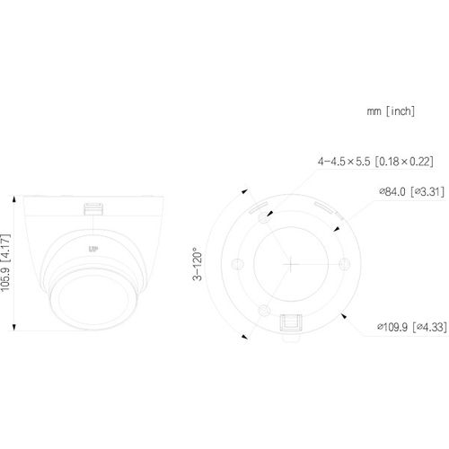 Dahua HAC-HDW1200TQ-IL-T-0280B HDCVI eyeball kamera 2MP dvosmerni razgovor 40 m