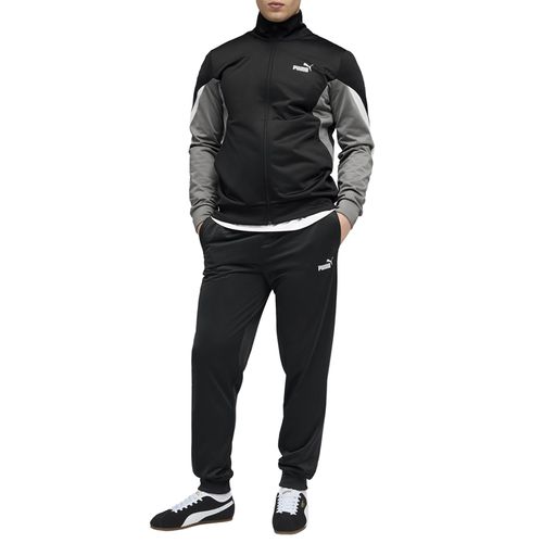 Puma trenerka Essentials Block Poly za muškarce, crna sa sivim detaljima