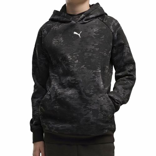 Puma duks za dečake, crni sa printom