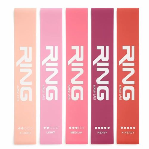 Ring set elastičnih guma za vežbanje Mini Set 5, roze