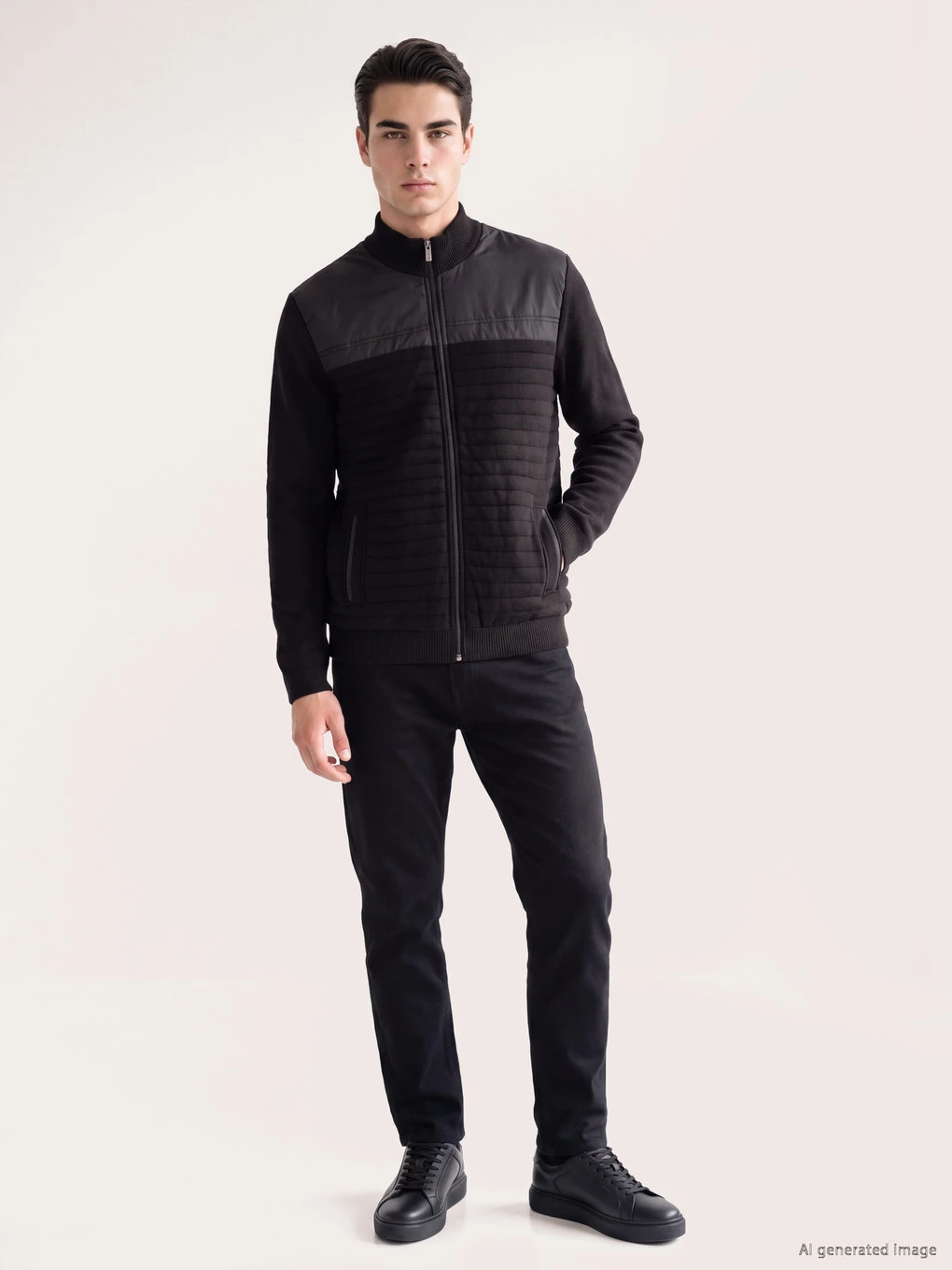 LCWAIKIKI Classic Regular Fit Kardigan Od Trikotaže Sa Polu-rolka Kragnom Za Muškarce