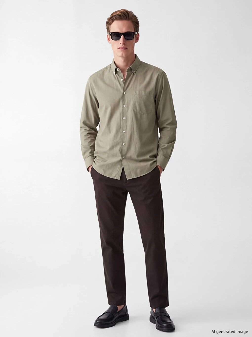 SOUTHBLUE Standard Fit Gabardinske Muške Pantalone