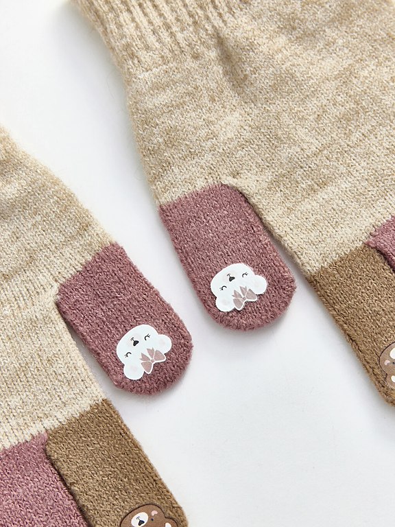 LCW ACCESSORIES Štampane Fingers Rukavice Od Pletenine Za Bebe Devojčice