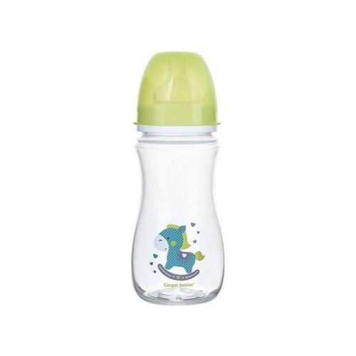 Canpol Baby Flašica Široki Vrat, Antikolik - Easy Start- 300 Ml - Toys Horse - Zelena
