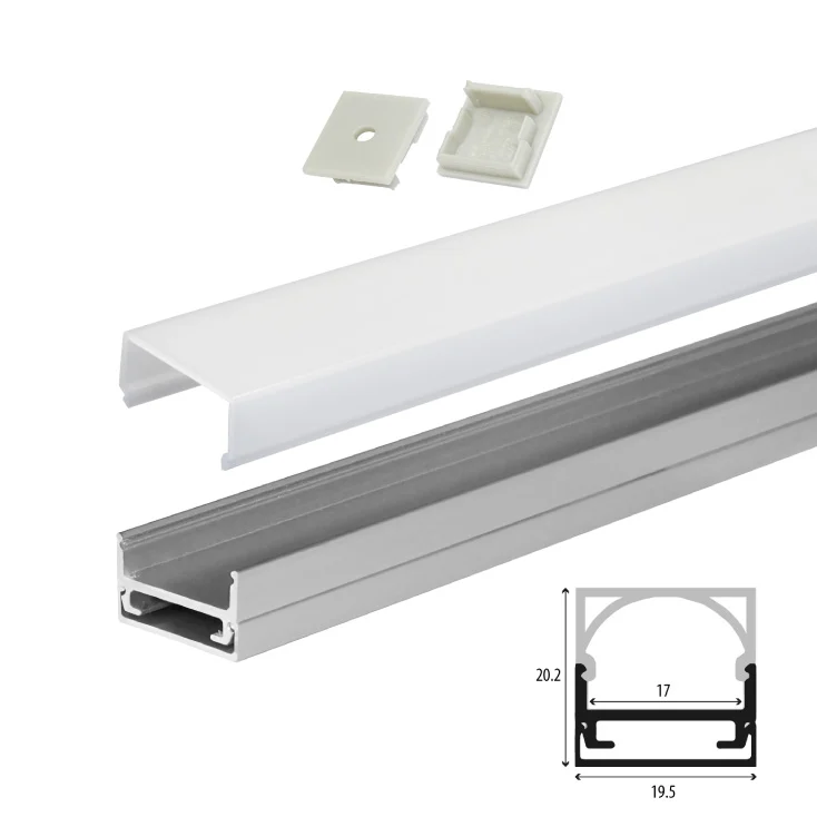 Set B aluminijumski profil za LED trake 1m 20.2x19.5 mm