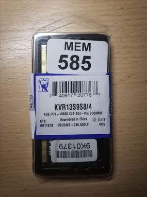 Kingston ValueRAM 4GB DDR3 na 1333MHz za laptopove