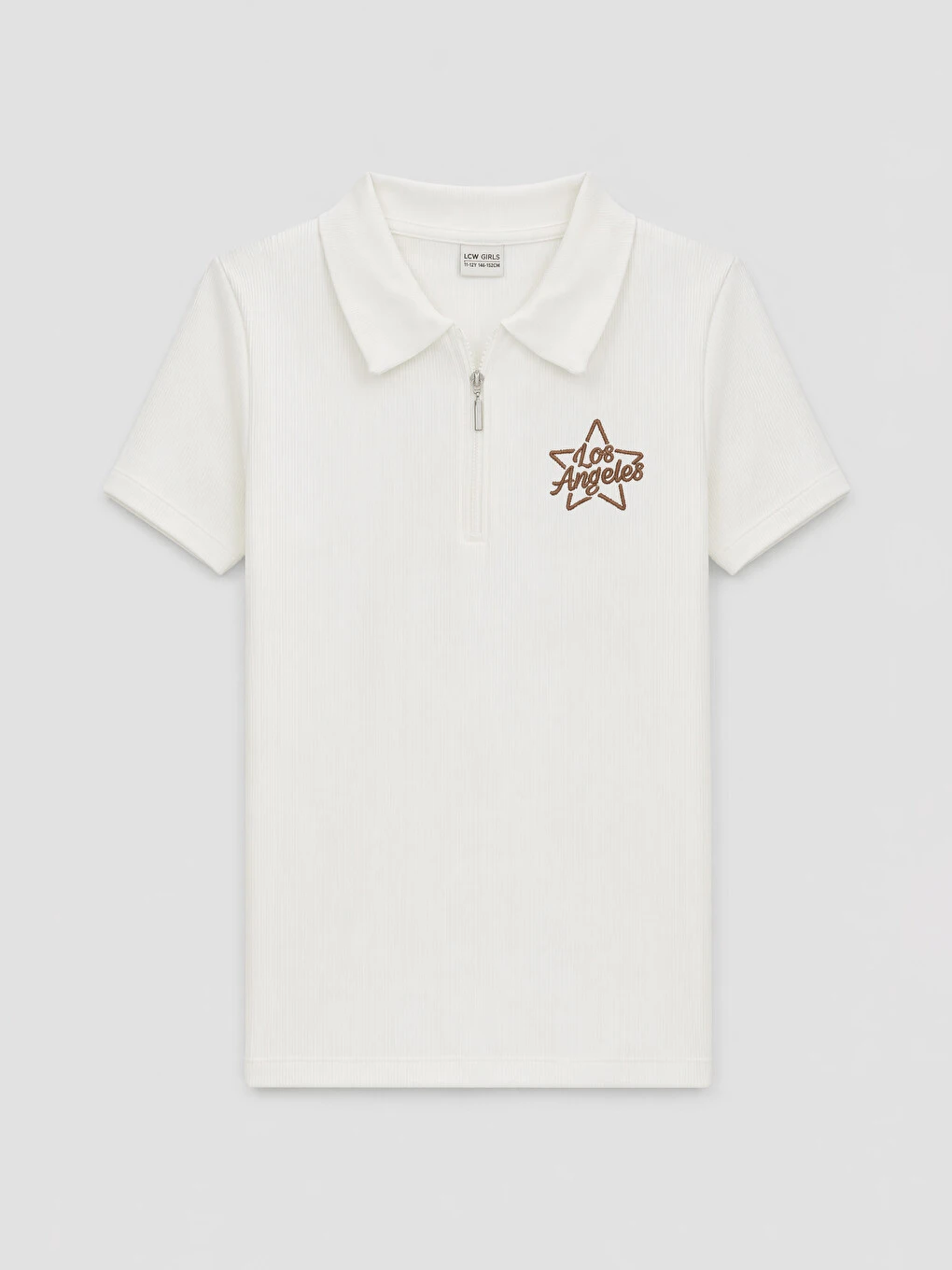 LCW Kids Polo Kragna Los Angeles Štampana Devojačka Majica