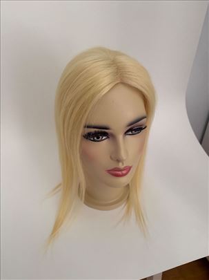 Tupe od prirodne kose plavi 40cm