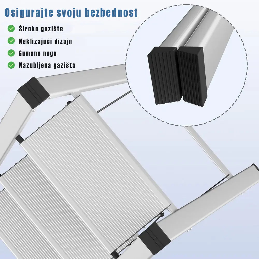 SuperStep Kućne Aluminijumske Merdevine 2 SLIM