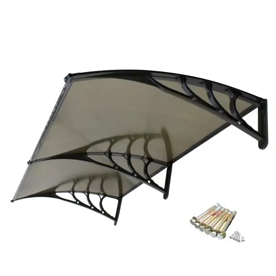 Nadstrešnica Aluminijumska 200x120cm Crna Bronza 5mm