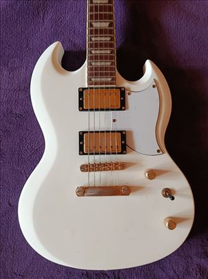 Harley Benton DC-Custom White