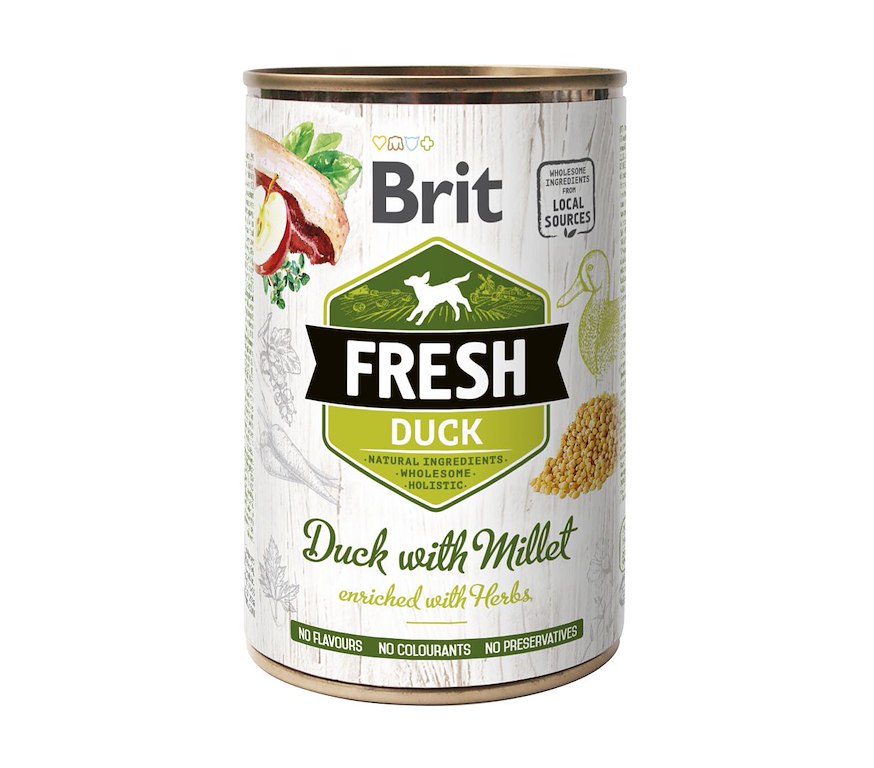 BT 400gr Brit Fresh Dog Duck with Millet