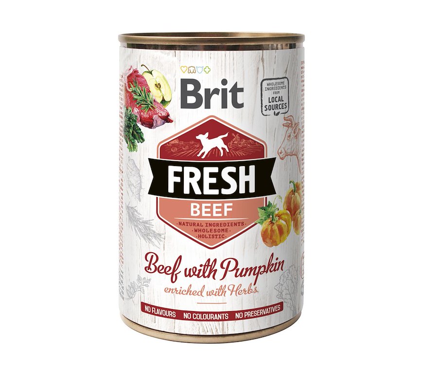 BT 400gr Brit Fresh Dog Beef with Pumpkin