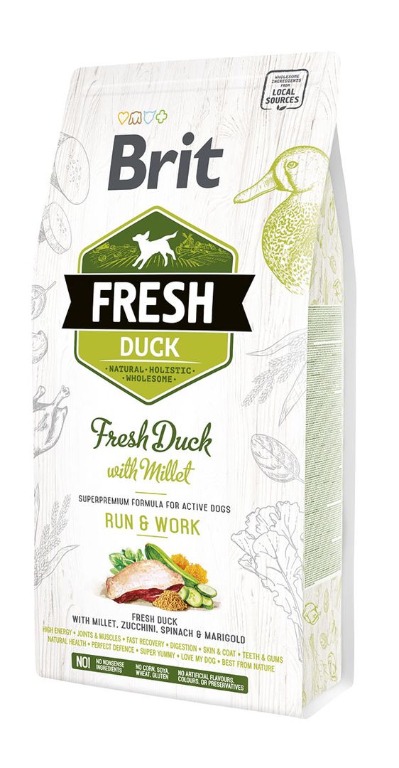 BT 2.5kg Brit Fresh Duck with Millet Active Run & Work