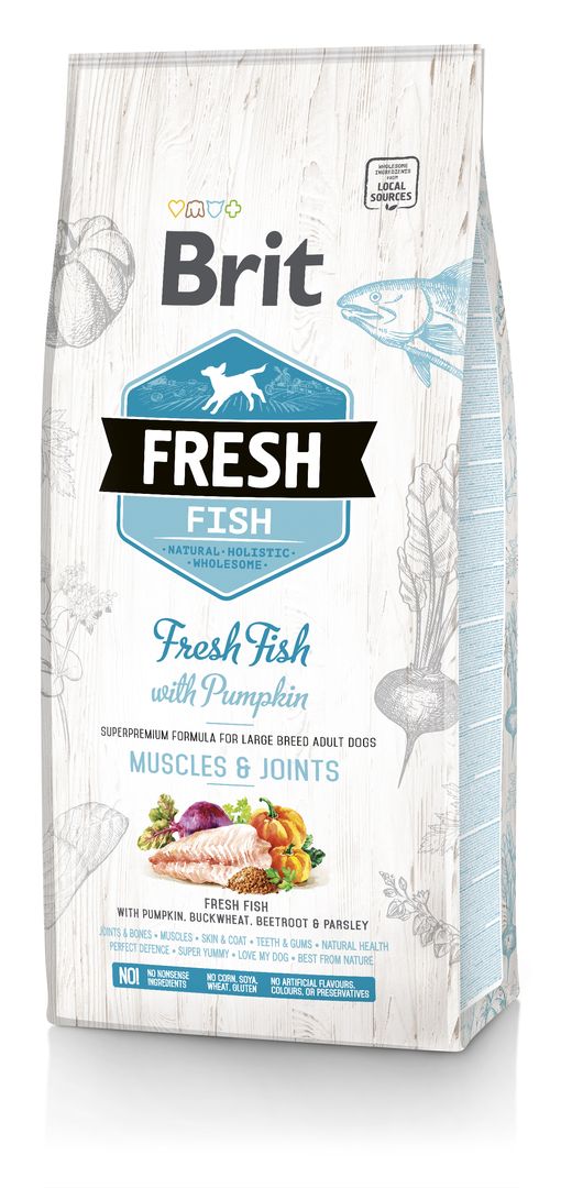 BT 12kg Brit Fresh Dog Fish with Pumpkin Adult Large