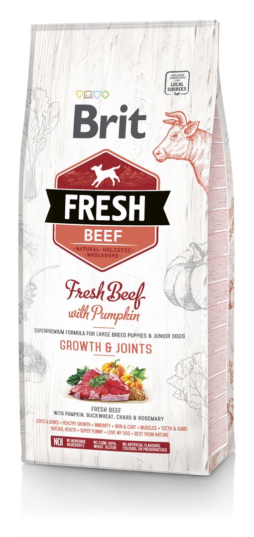BT 12kg Brit Fresh Dog Beef with Pumpkin Puppy Large
