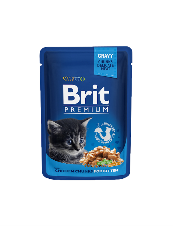 BT 100gr Brit Premium Cat Pouches Chicken Chunks for Kitten