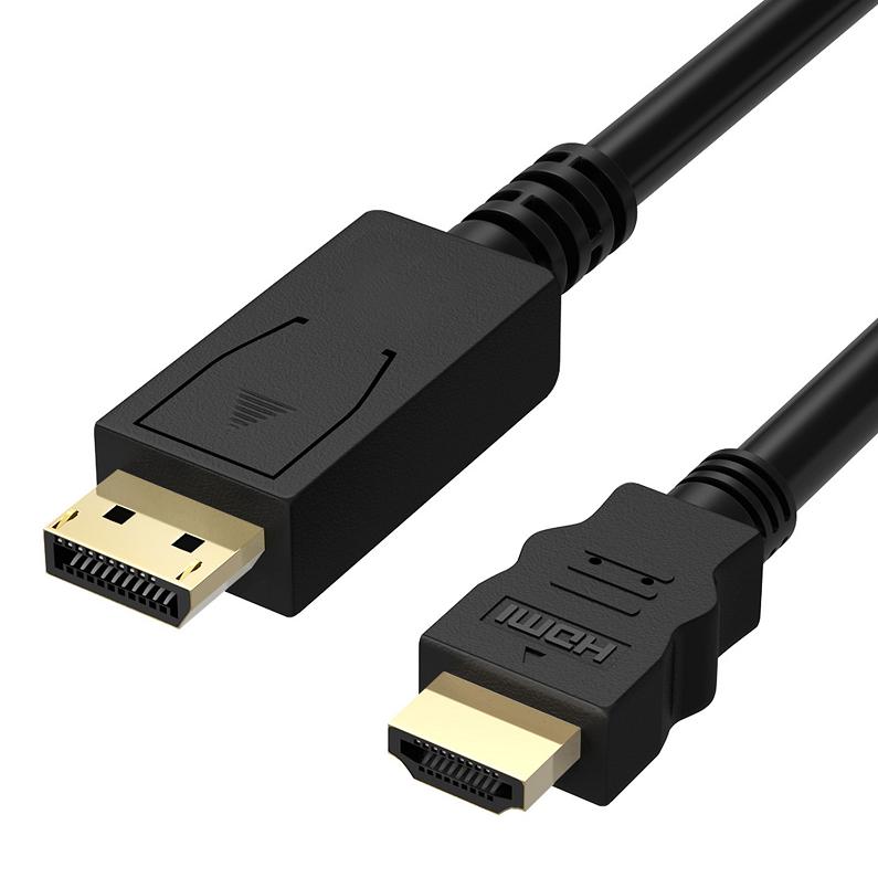 E-Green DisplayPort 1.4 (M) – HDMI 2.0 (M) 1.8m crni