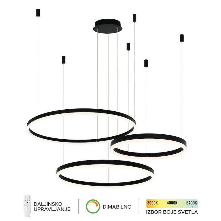 LED plafonska lampa F2047-⁠130C BK