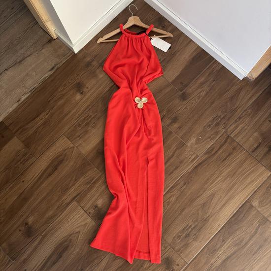 Zara viralna midi haljina sa cvetom Novo