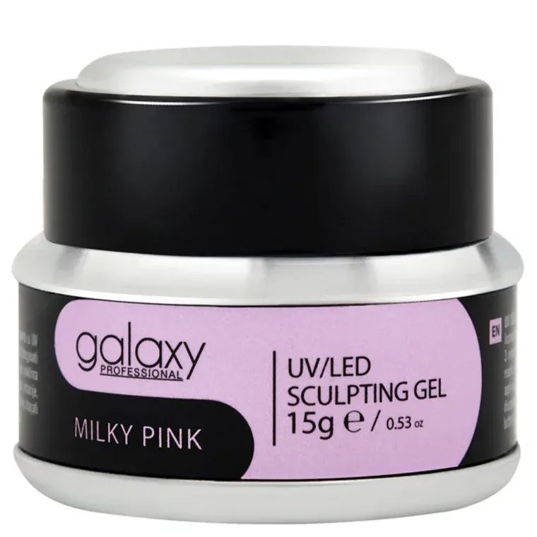 Gradivni kamuflažni gel za nadogradnju noktiju - UV/LED Milky Pink — 15 g