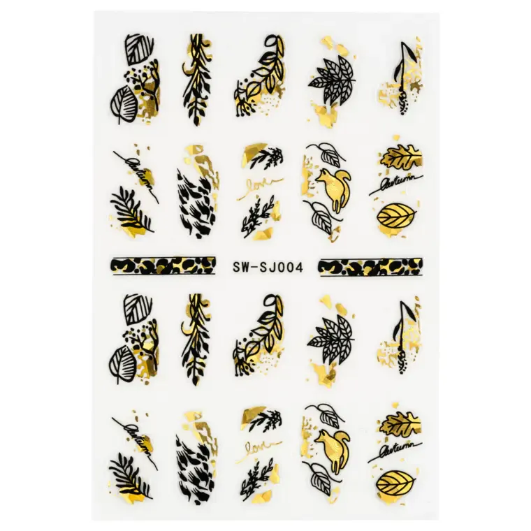 Nalepnice za nokte Black-Gold — SJ004