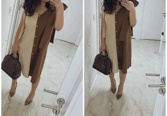 Tema fashion dvobojna haljina