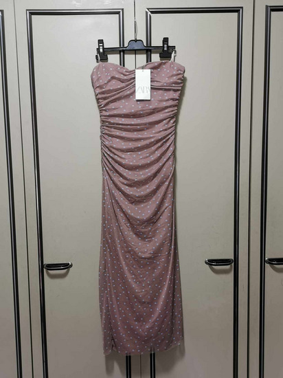 Zara midi top haljina sa tufnicama S