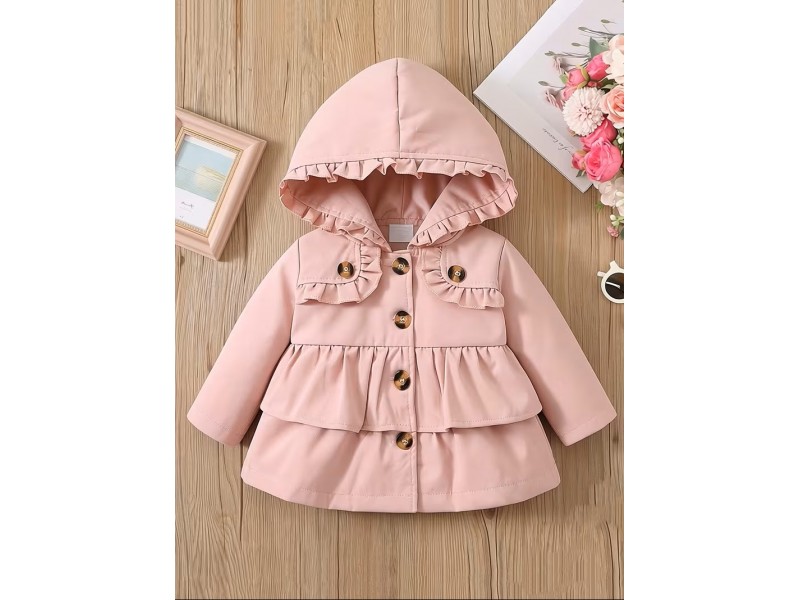 Jesenji kaputic za devojcice Roze 18-24m NOVO