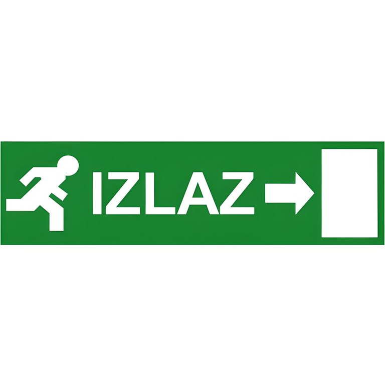 Mitea nalepnica za panik lampu IZLAZ strelica desno (7719)