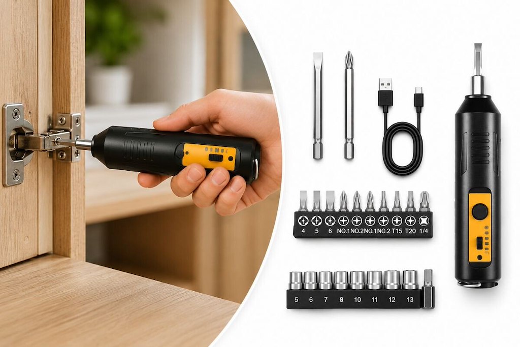Tvizmo mini električni odvijač - set od 12 bitova    12 priloga