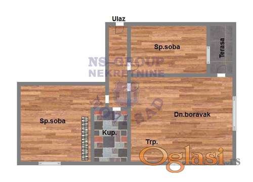 TROSOBAN STAN U IZGRADNJI, SPANSKA KERAMIKA, SANITARIJE PRVE KLASE / PETROVARADIN - POZOVITE