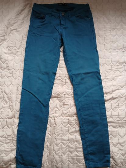 Terranova petrolej plave skinny pantalone, M