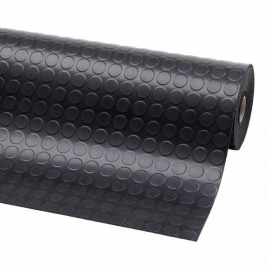 Tehnička gumena podloga KRUŽIĆI crna - 3mm i 5mm (Širina 120 cm)