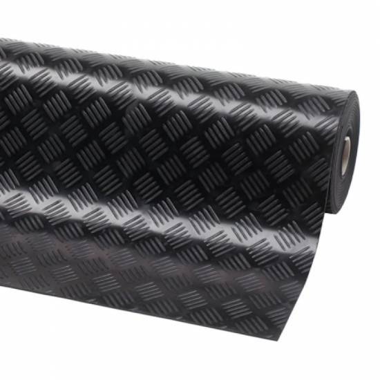 Tehnička gumena podloga CHECKER crna - 3mm (Širina 120 cm)