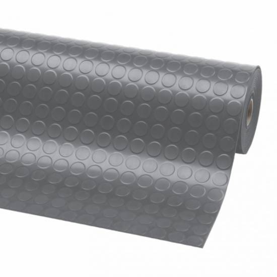Tehnička PVC podloga KRUŽIĆI siva - 2,2mm (Širina 120 cm)